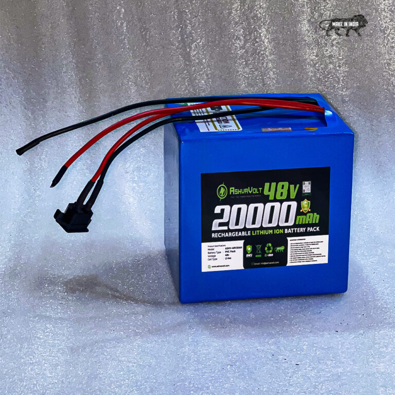 AshvaVolt® 48V 20Ah Lithium-Ion Rechargeable Battery Pack For Electric ...
