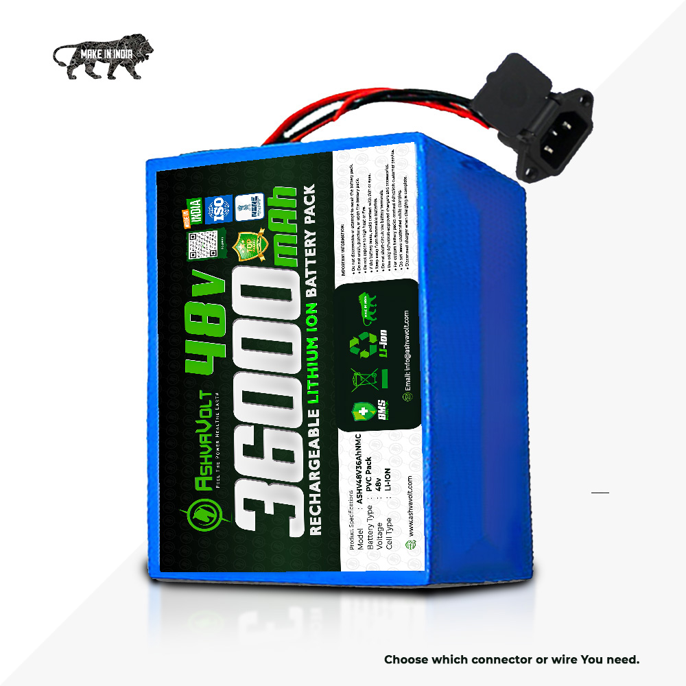 AshvaVolt® 12V 15Ah Lithium-Ion Rechargeable Battery Pack For Electric ...