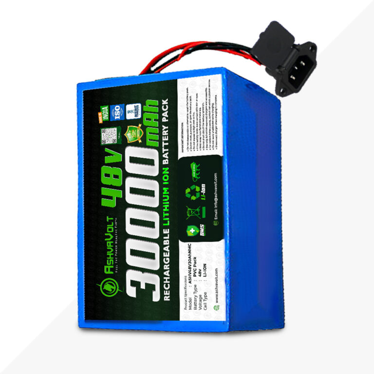 AshvaVolt® 60volt 30Ah Lithium Ion Rechargeable Battery Pack for EV ...