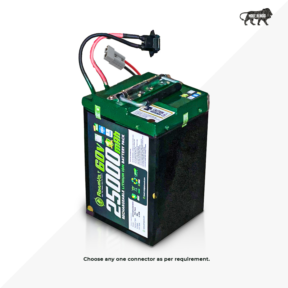 AshvaVolt® 60volt 24Ah Lithium Ion Rechargeable Battery Pack With ...