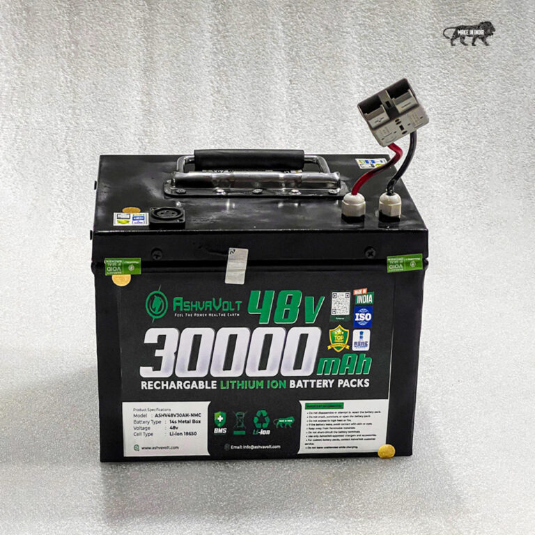 AshvaVolt® 24V 100Ah Lithium Phosphate Solar or Inverter Battery ...