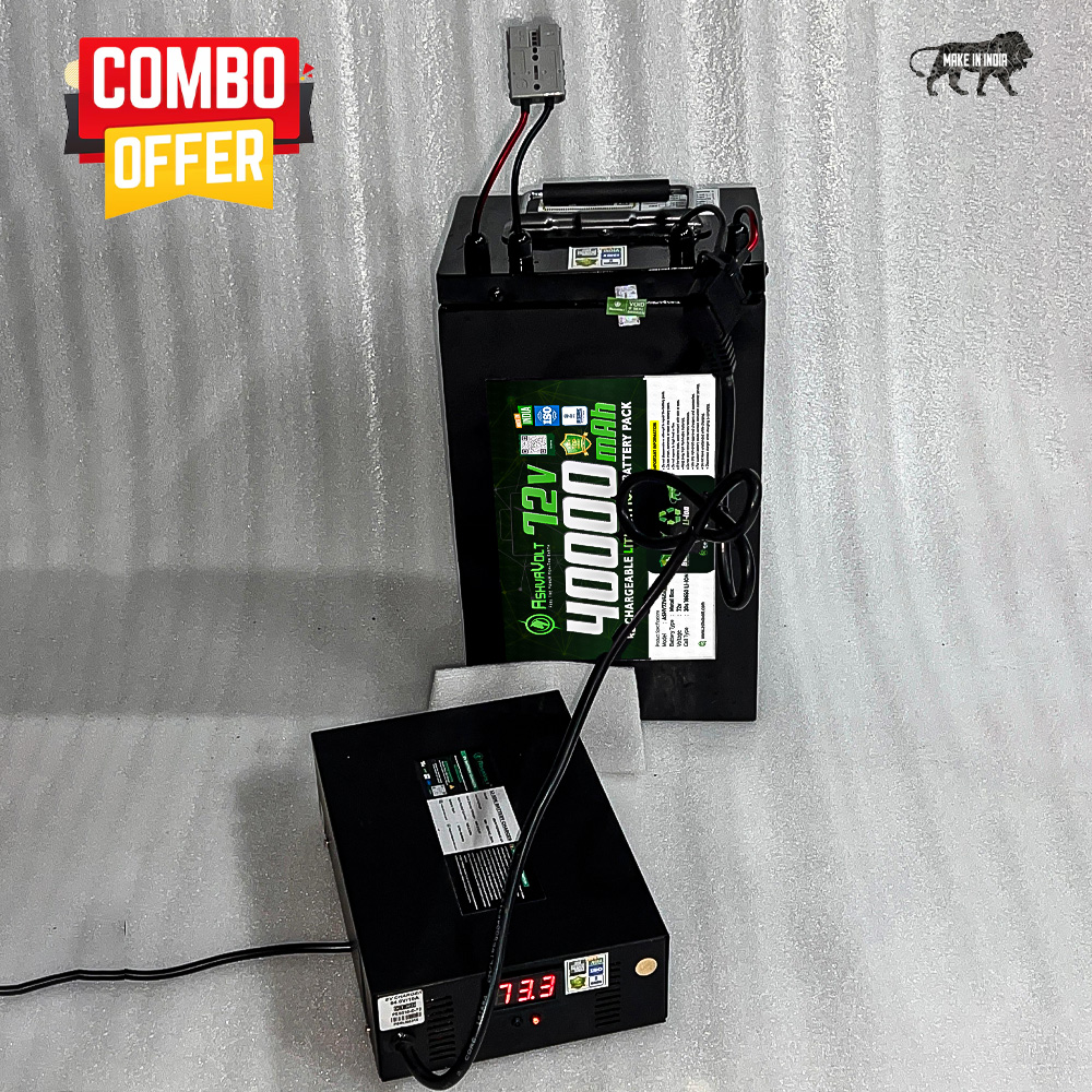 AshvaVolt® 24V 10Ah Lithium-Ion Rechargeable Battery Pack & 24V 3a ...